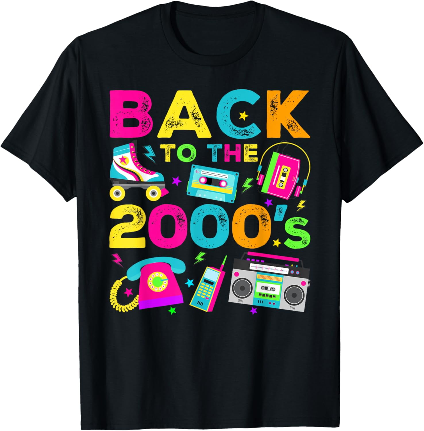Back To 2000's 2000s Vintage Style 2000s Retro Party T-Shirt - Walmart.com