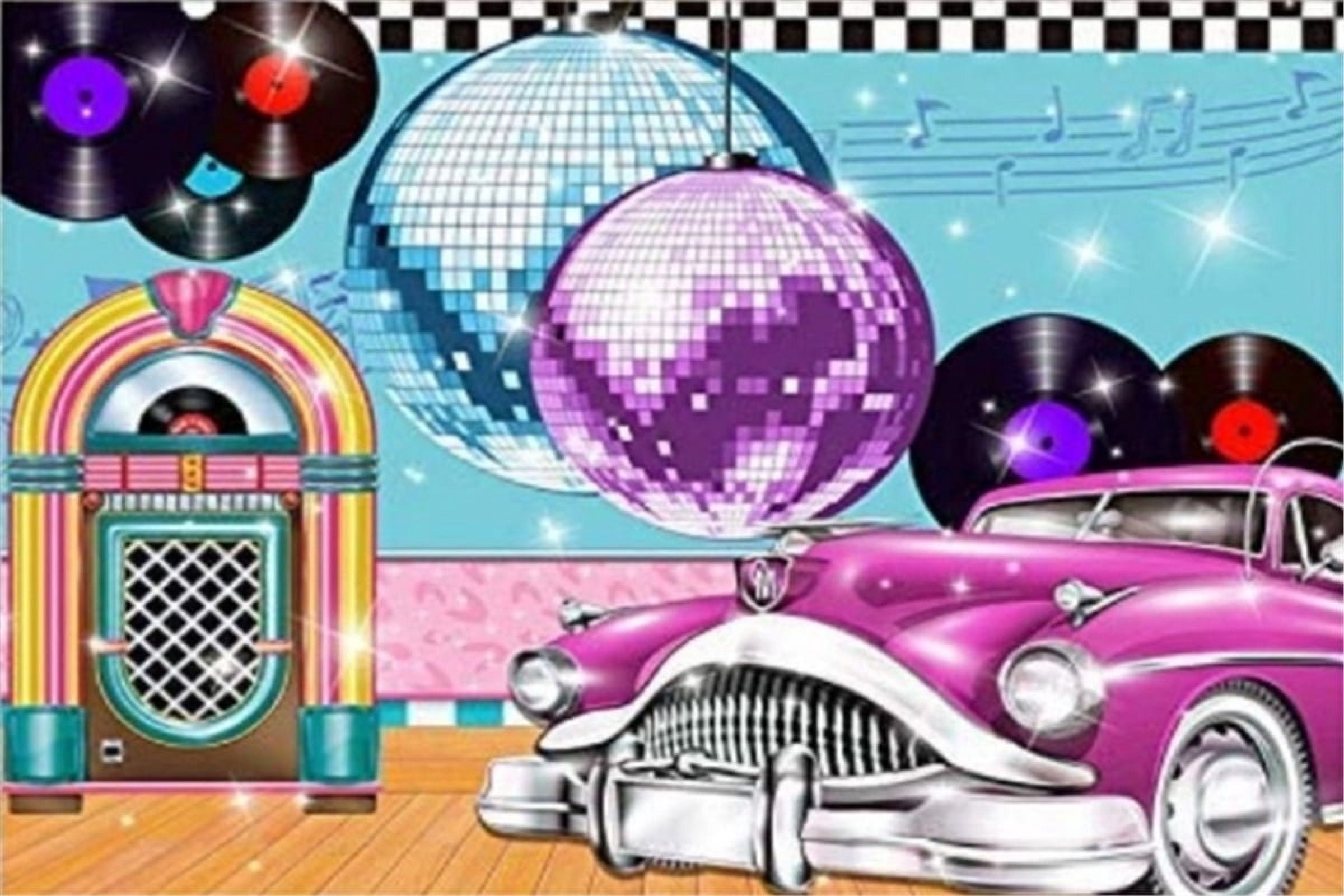 Back To 50s Photography Backdrop For Birthday Rock Roll Party 1950s ...