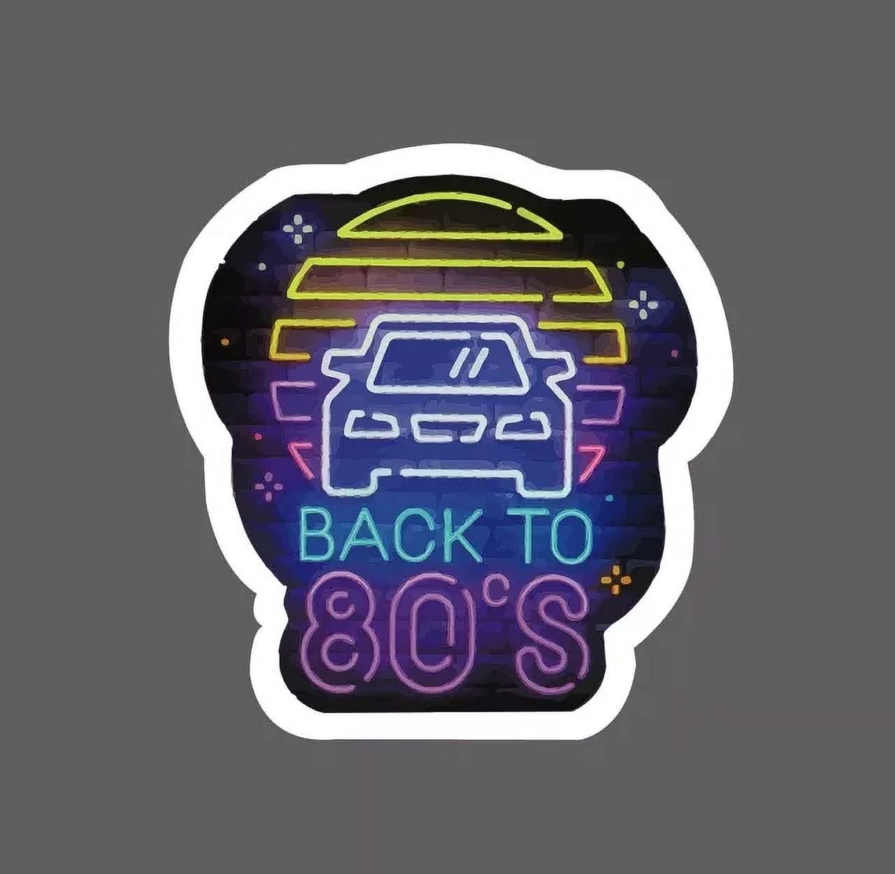 Back To 80'S Sticker Neon Retro Waterproof Sticker Phone Decal Water ...