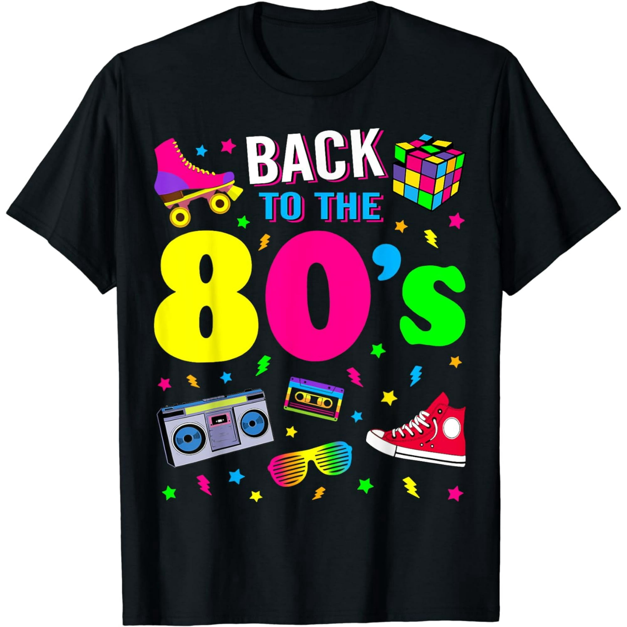 Back To 80's 1980s Vintage Retro Eighties Costume Party Gift T-Shirt ...