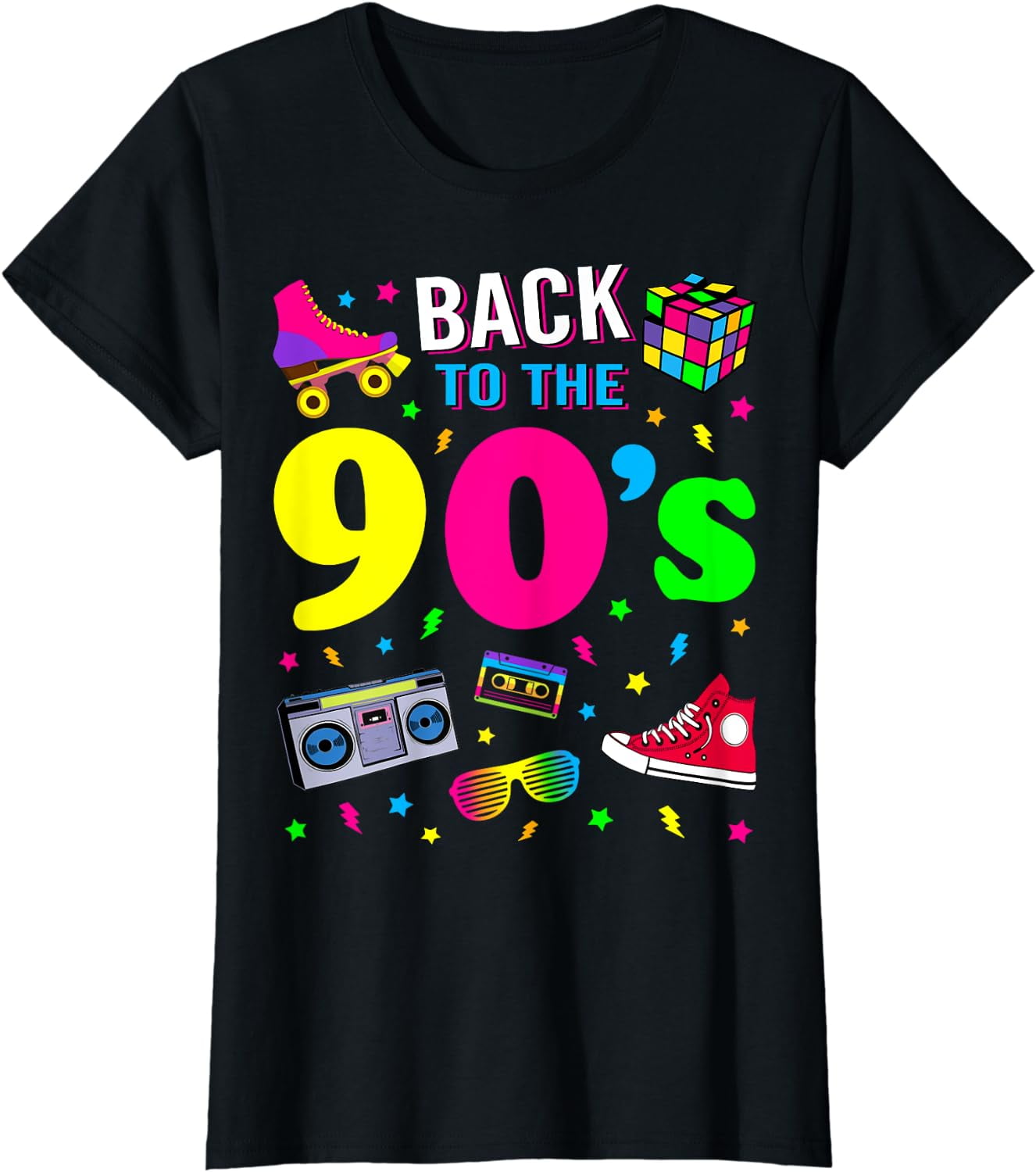 Back To 90's 1990s Vintage Retro Nineties Costume Party Gift T-Shirt ...