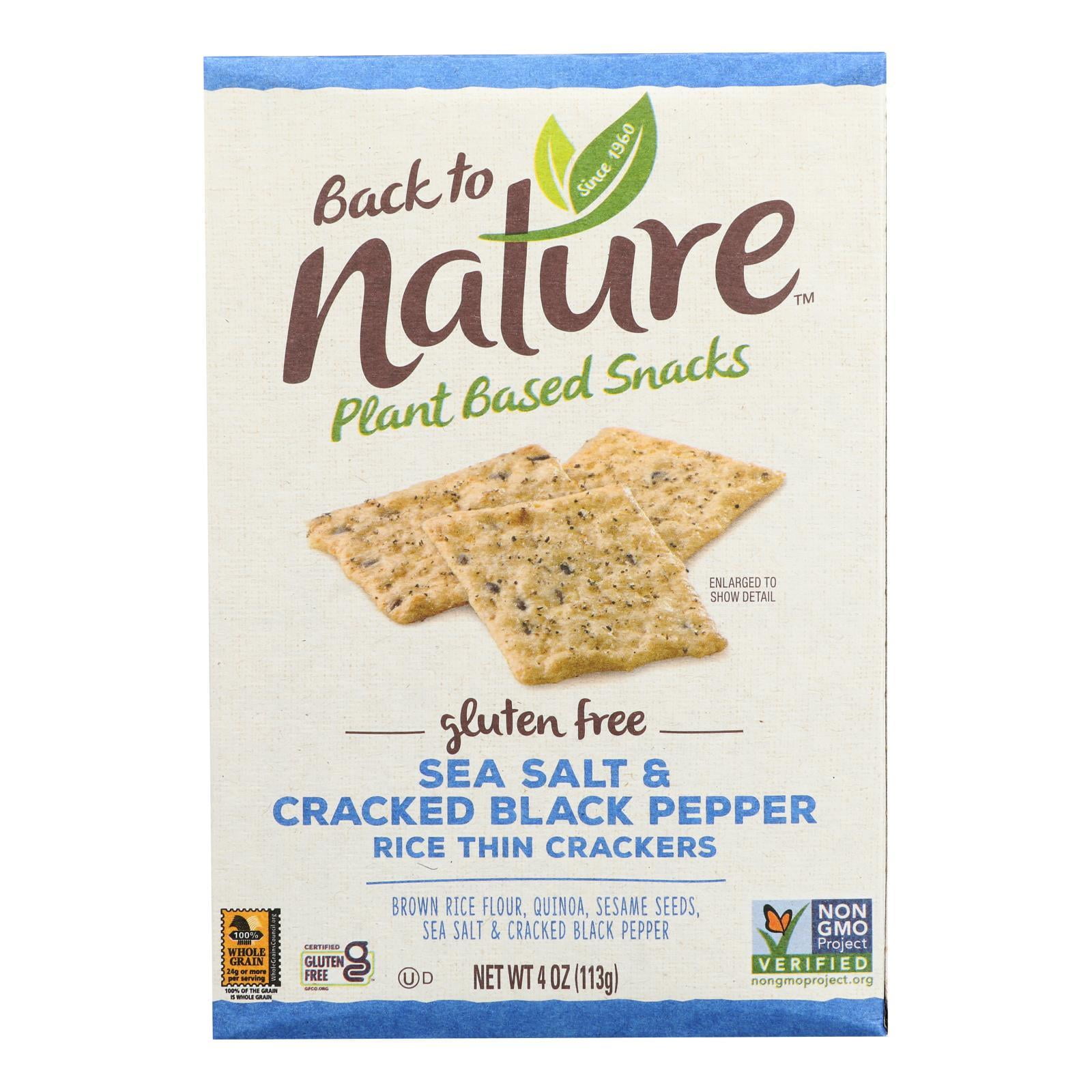 Back To Nature Crackers - Sea Salt And Cracked Black Pepper Rice - Case ...