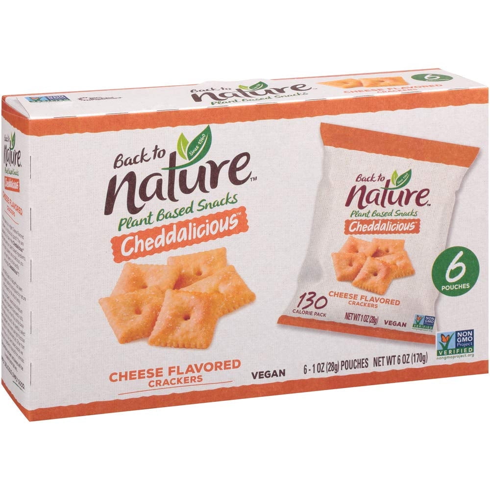 (4 Pack)Back To Nature - Crackers Cheddalicious, 6/1 oz. - Walmart.com