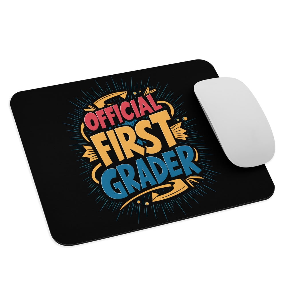 Back To School 1st Grade Students Mouse Pad, Kids Official First Grader ...