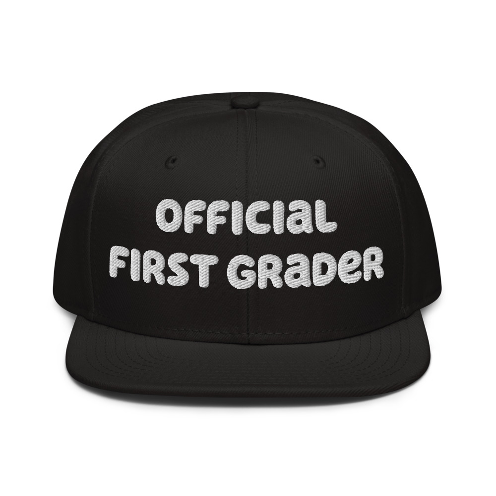 Back To School 1st Grade Students Snapback Hat, Kids Official First ...