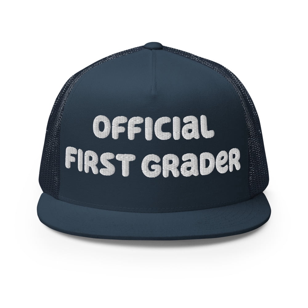 Back To School 1st Grade Students Trucker Cap, Kids Official First ...