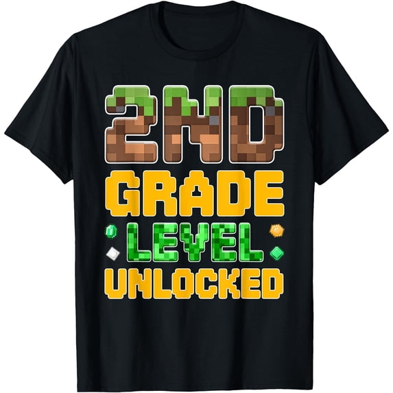 Back To School 2Nd Grade Gamer First Day Second Grade Mom & Dad And ...
