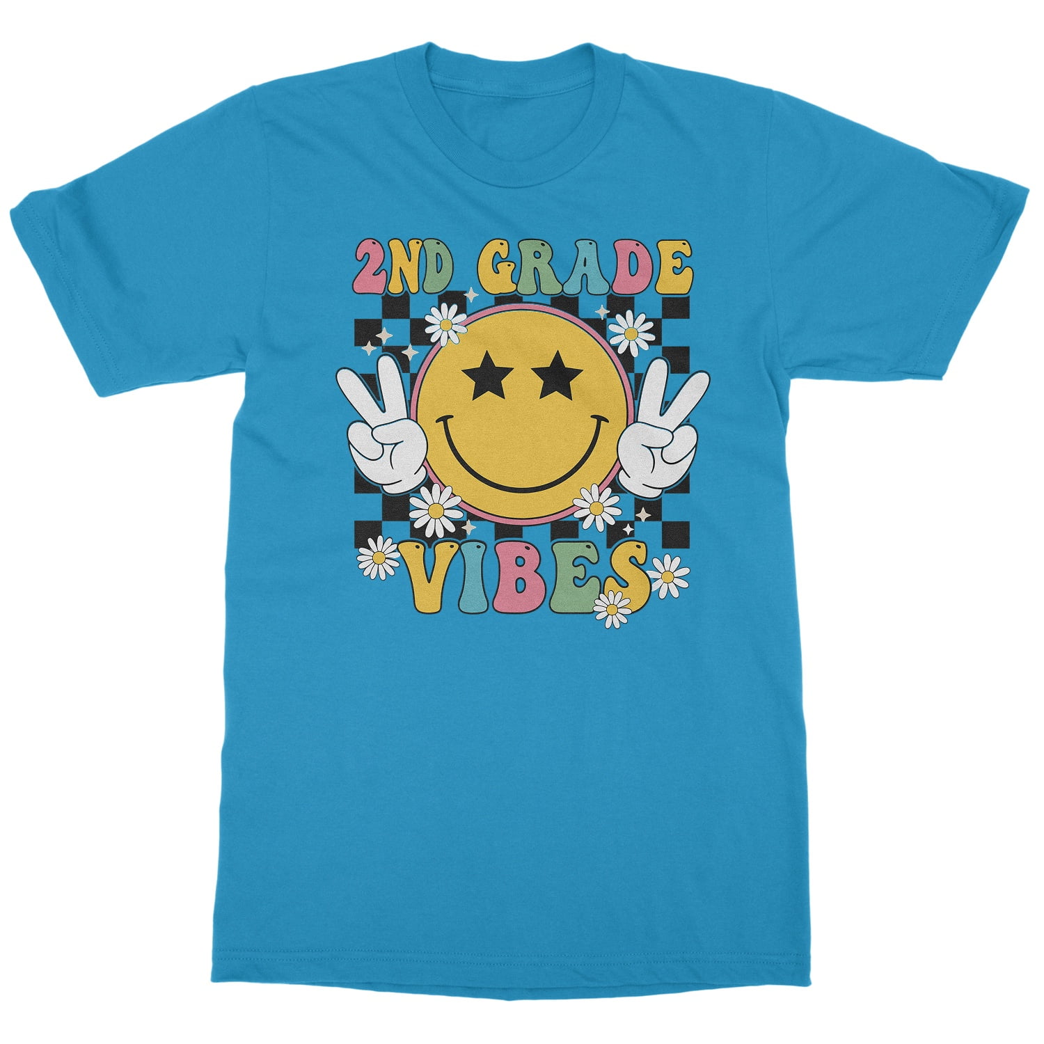 Back To School 2nd Grade Vibes - Smile Face Retro Unisex T-Shirt ...