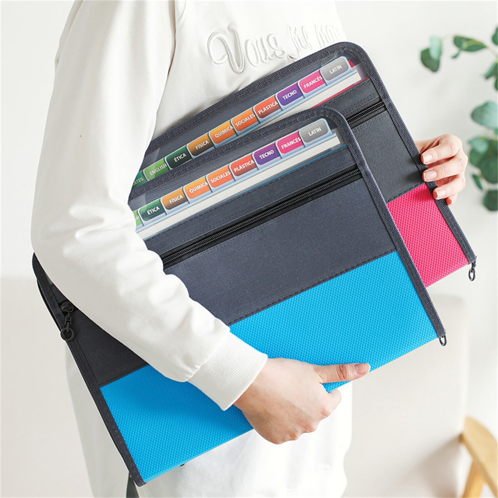 Back To School 3 Layer A4 Accordion Bag Double Zipper Folder ...