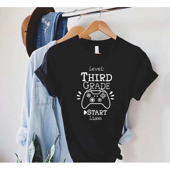 Back To School 3Rd Grade Video Game Hello Third T-Shirt All Size S-5XL ...