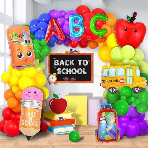 Back To School Balloon Arch Kit 169Pcs Welcome Back To School ...