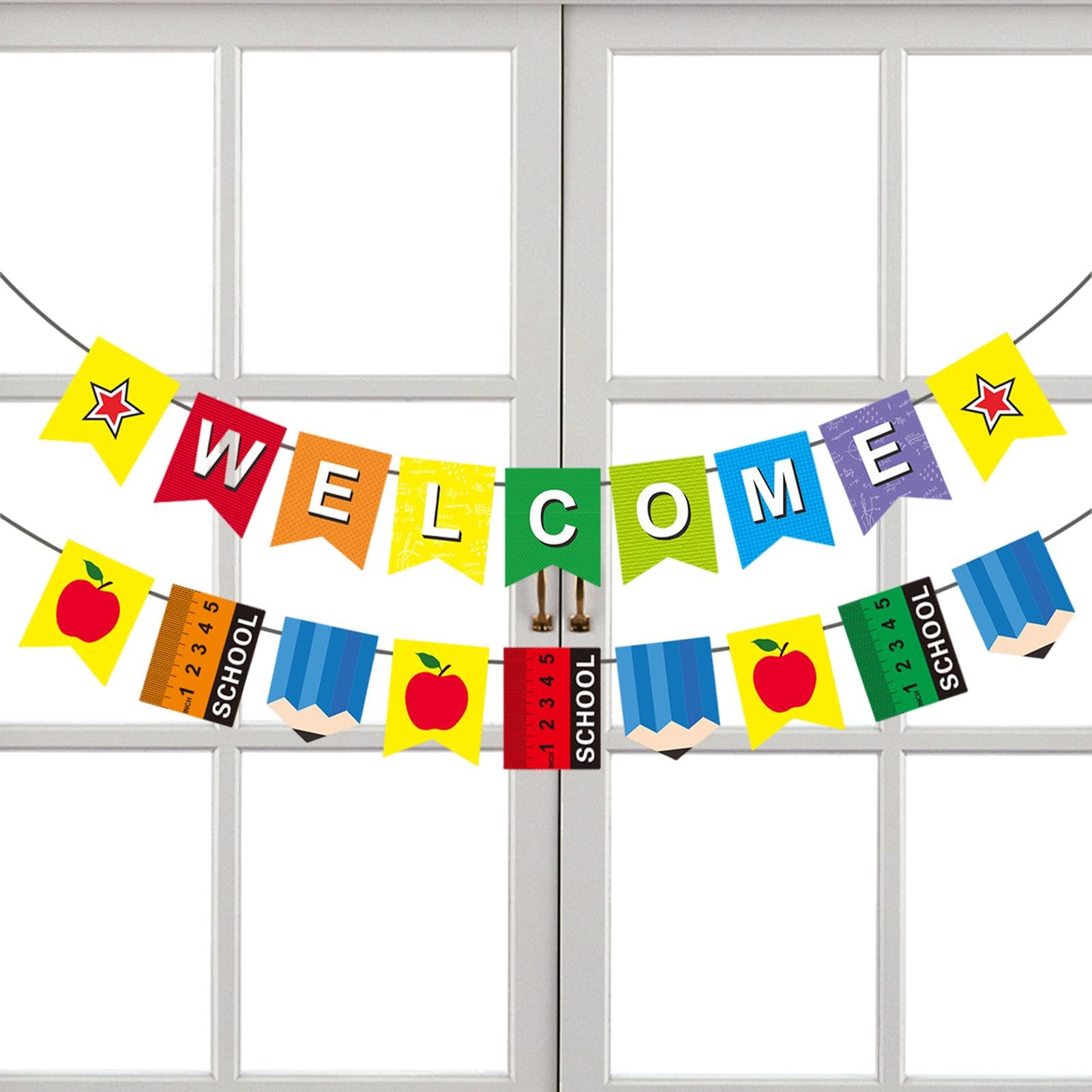 Back To School Banner Decorations - Colorful Welcome School Banner ...