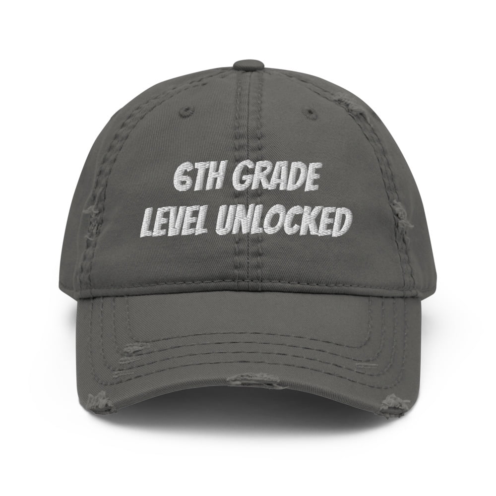 Back To School Boys Kids Distressed Dad Hat, Sixth 6th Grade Level ...
