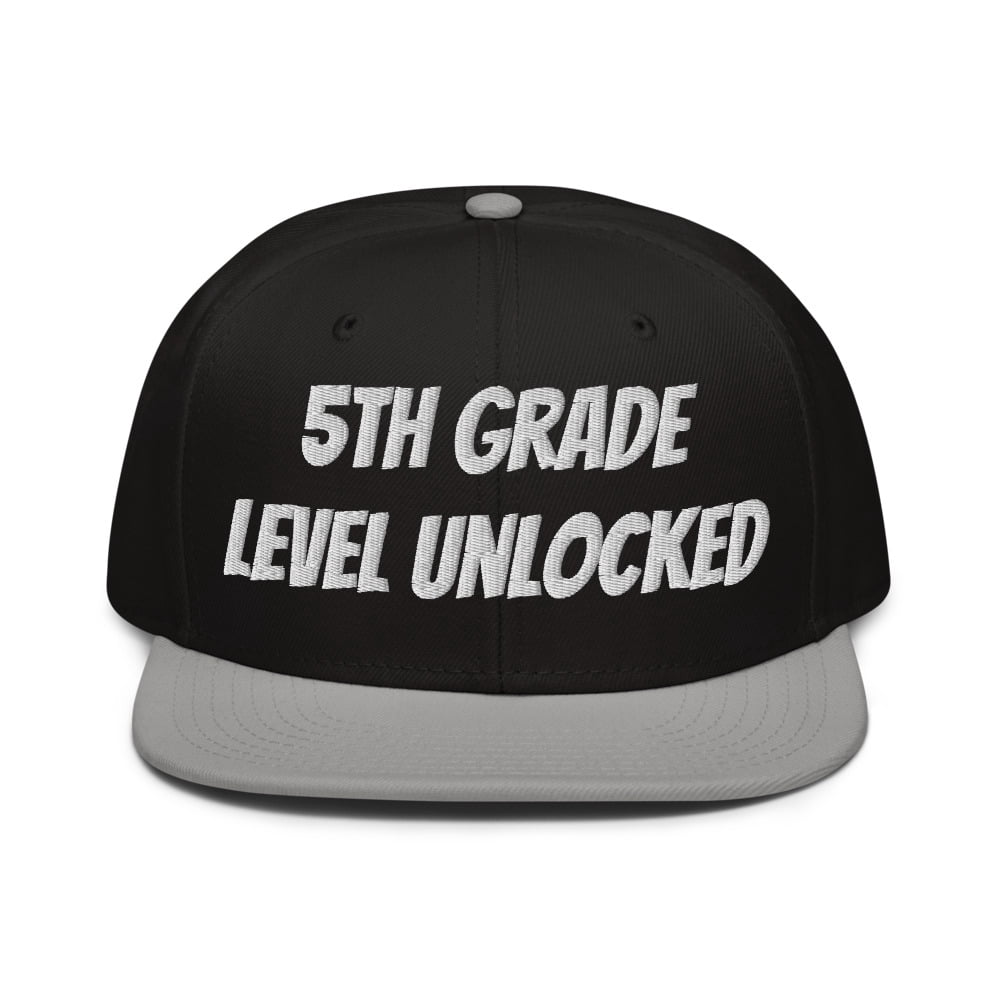 Back To School Boys Kids Snapback Hat, Fifth 5th Grade Level Unlocked ...