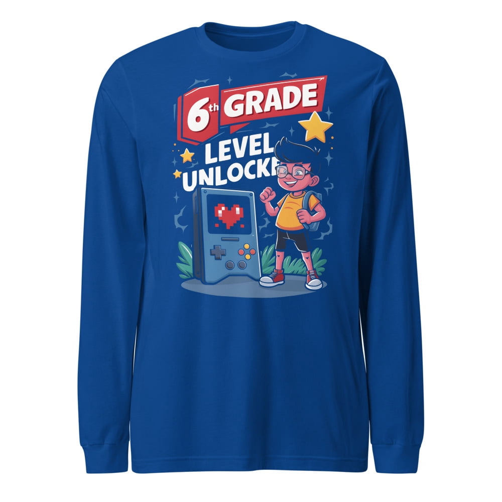 Back To School Boys Kids Unisex Long Sleeve Shirt, Sixth 6th Grade ...
