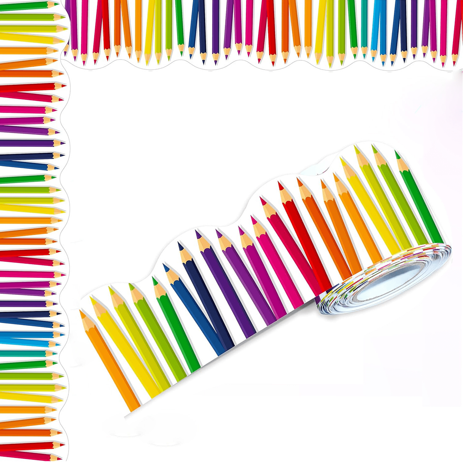 Back To School Classroom Decor, Bulletin Board Border Stickers, Pencil ...