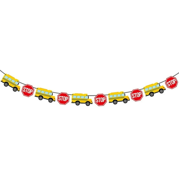 Back To School Classroom Decoration Set With School Bus Pencil Apple ...