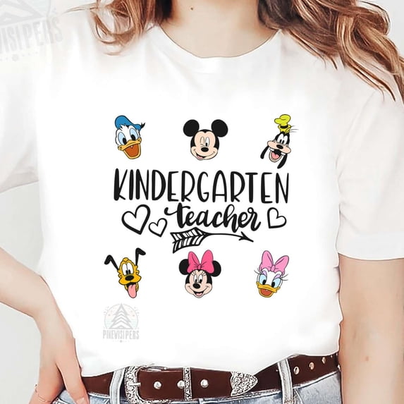 Back To School Disney Shirt Kindergarten Teacher T-shirt Mickey and ...