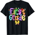 Back To School First Grade For Girls Bow 1St Grade Teachers T-Shirt ...