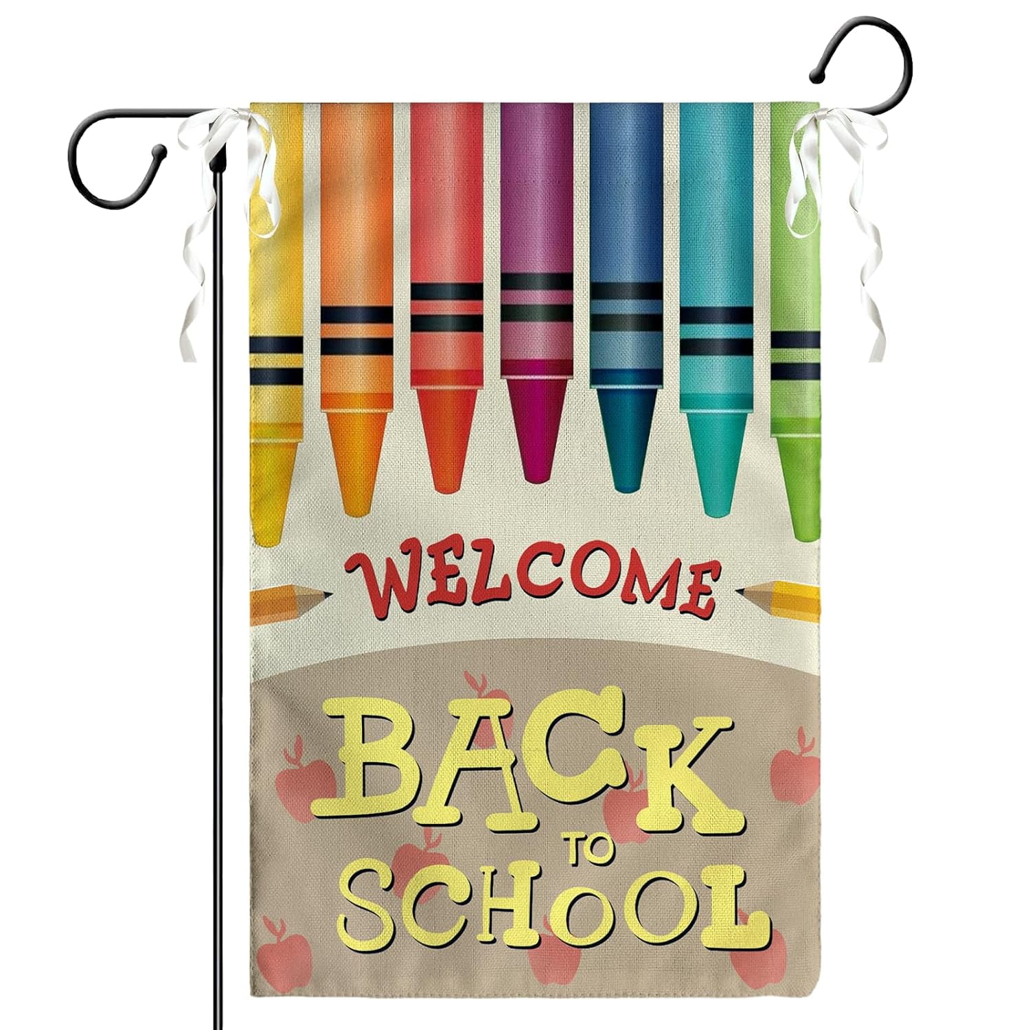 Back To School Garden Flag Classroom Welcome Flag Double Sided Vertical ...