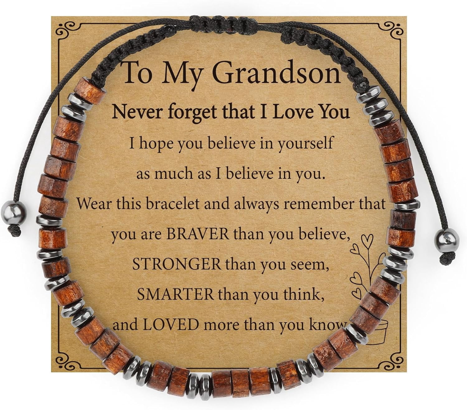 Back To School Gifts For Son Grandson To My Son Grandson Bracelet For ...