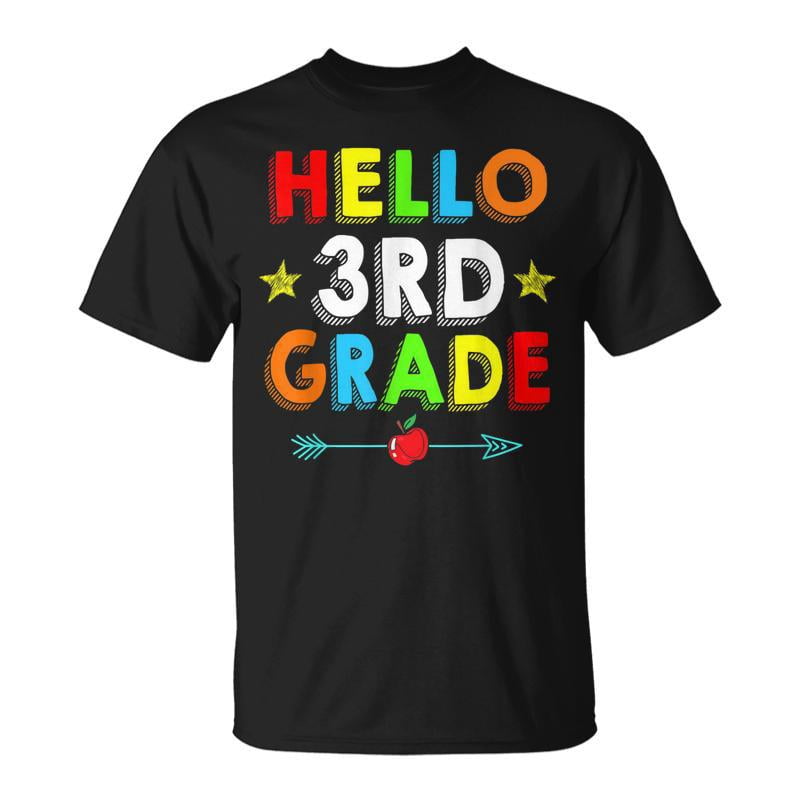 Back To School Hello 3Rd Grade Kids Teacher Student Unisex TShirt ...