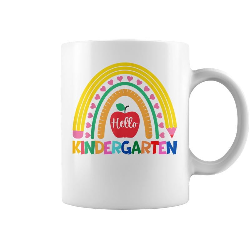 Back To School Hello Kindergarten Squad Teachers Students Coffee Mugs ...