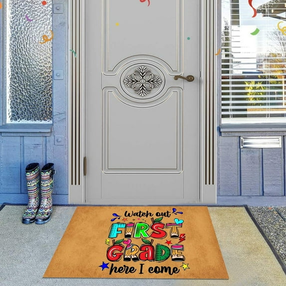 Back To School Home Decor Door Mat, Bathroom Welcome Floor Mat, Happy ...