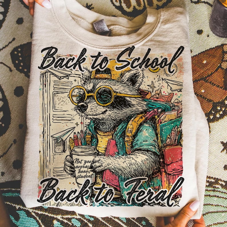 Back To School Kids Raccoon Boy Shirt, Toddler First Day Kids First Day ...