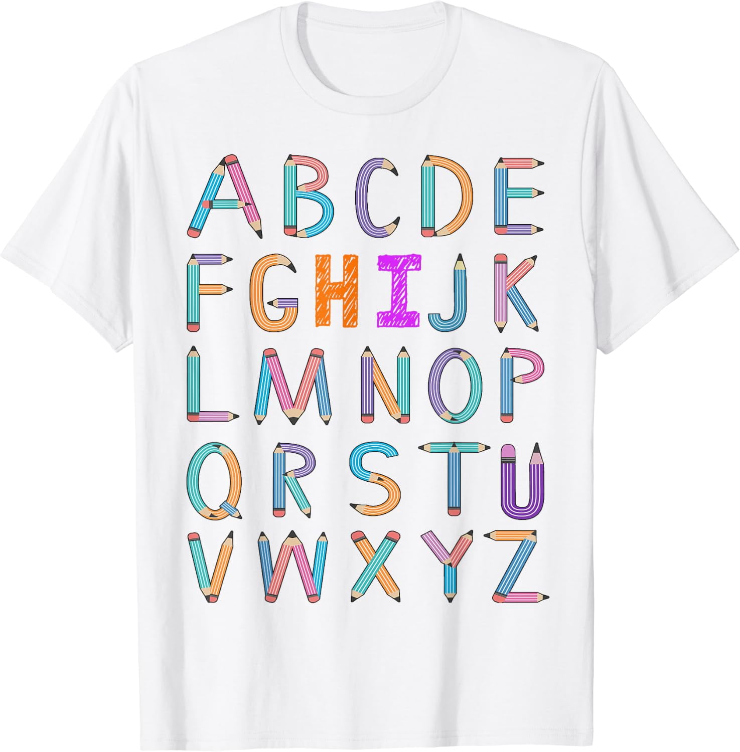 Back To School Kindergarten Alphabet Abc Teacher Women T-Shirt Size S ...