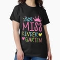 Back To School Little Miss Kindergarten Cute Primary Ribbon Fashion T ...