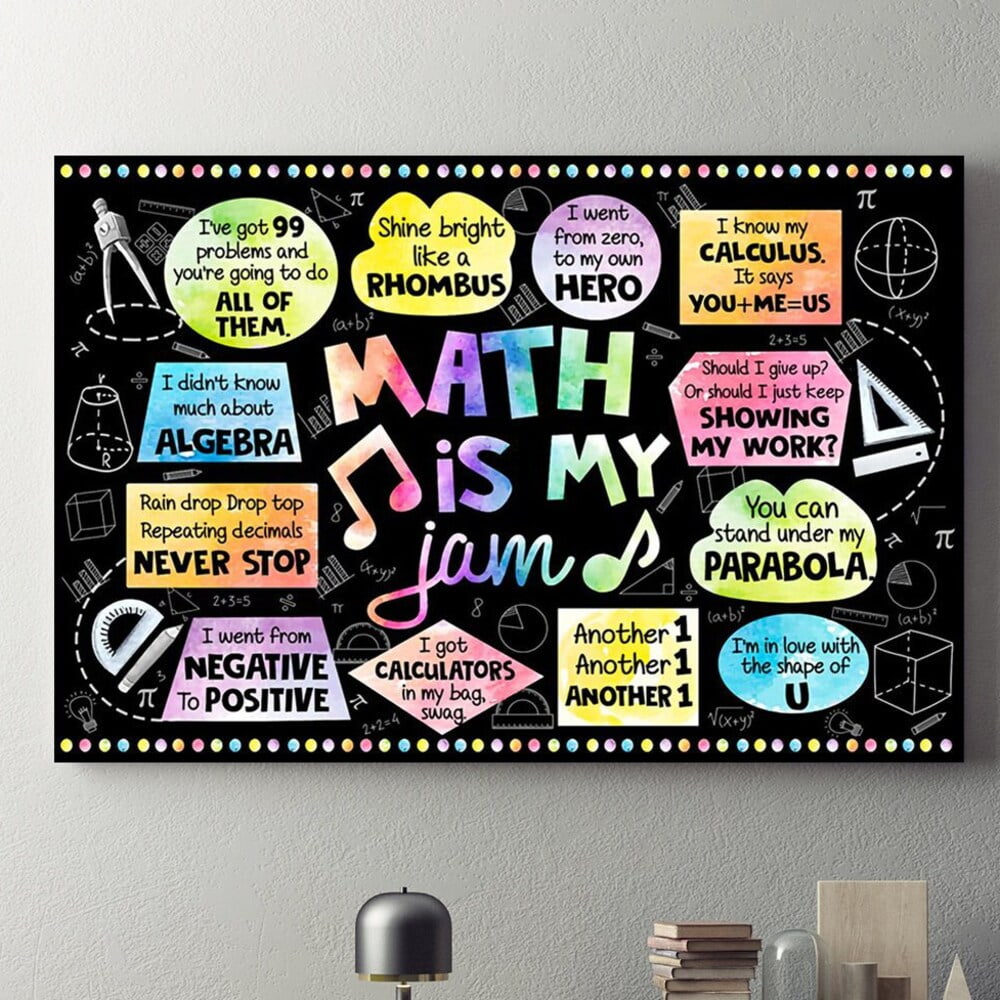 Back To School Math Is My Jam Poster, Math Poster, Back To School Gift ...