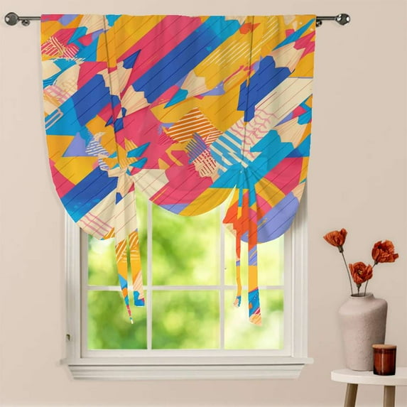 Back To School Messy Pencils Art Window Curtain for Living Room Roman ...