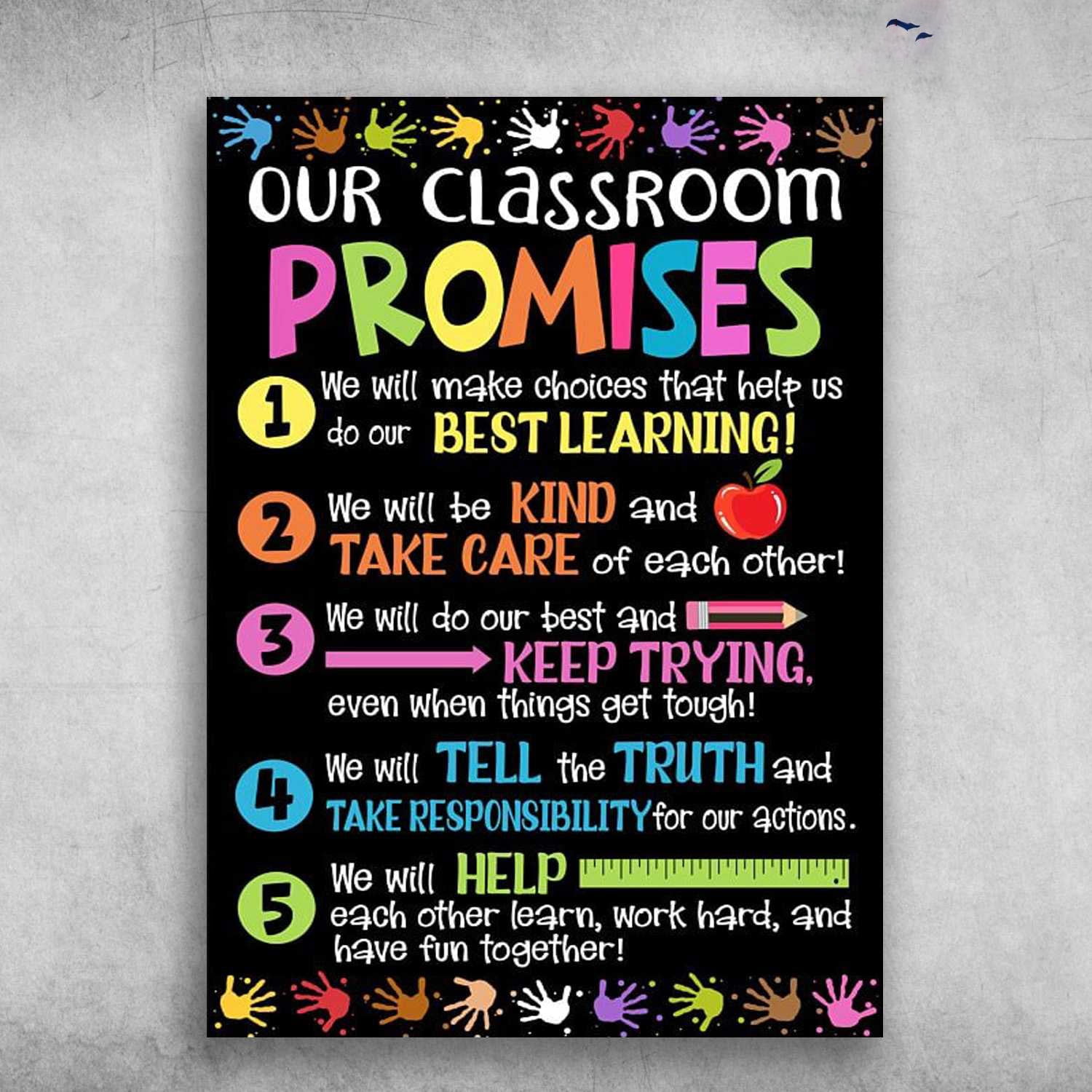 Back To School - Our Classroom Promises, We Will Make Choices That Help ...