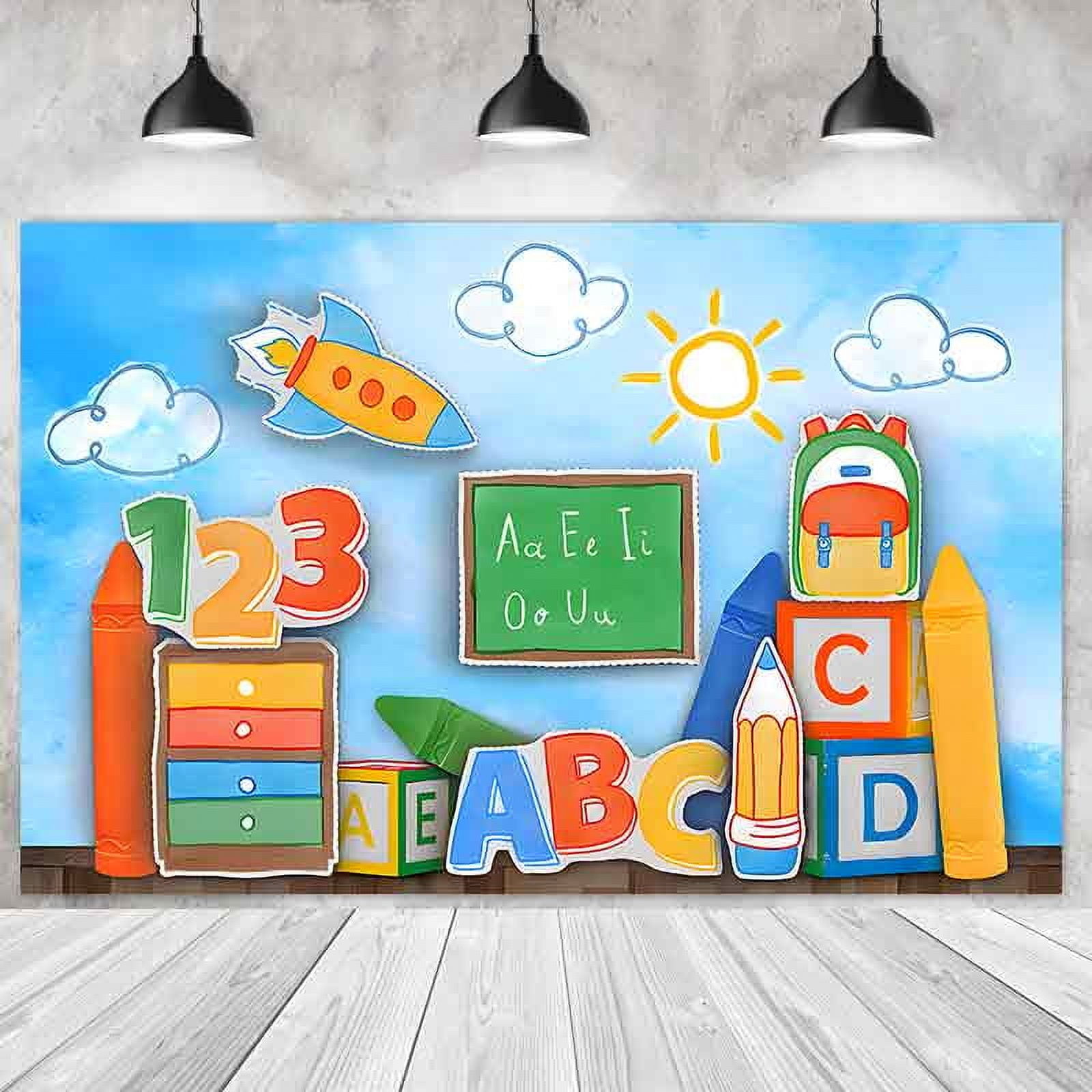 Back To School Party Backdrops School Students Celebrating Photography ...