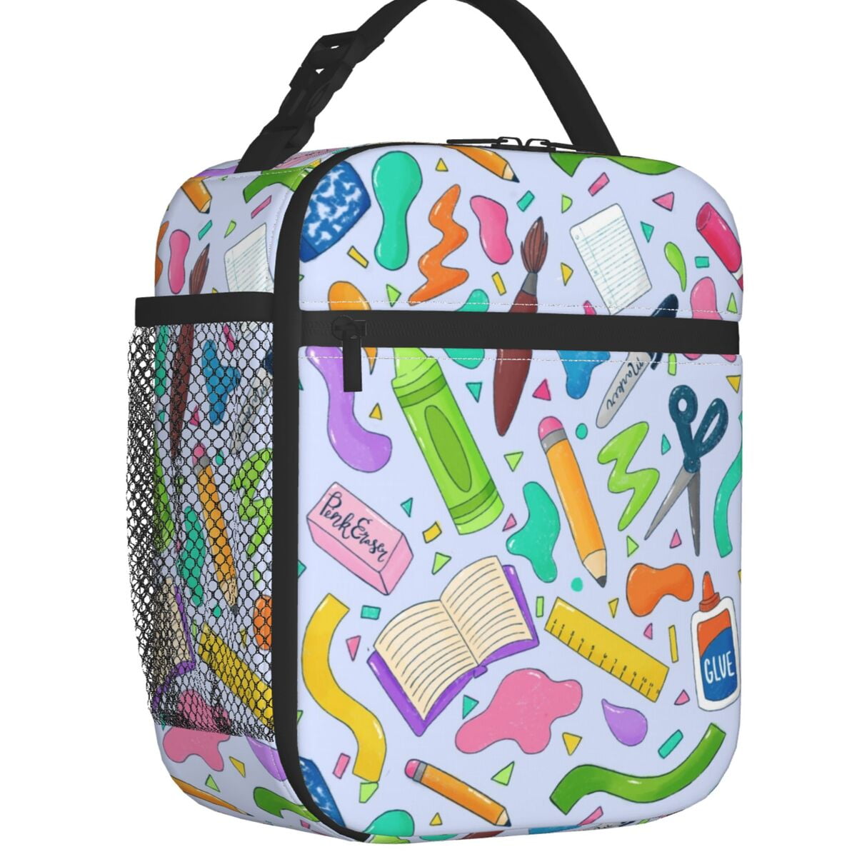 Back To School Pencils Art Insulated Lunch Bag for Women Leakproof ...