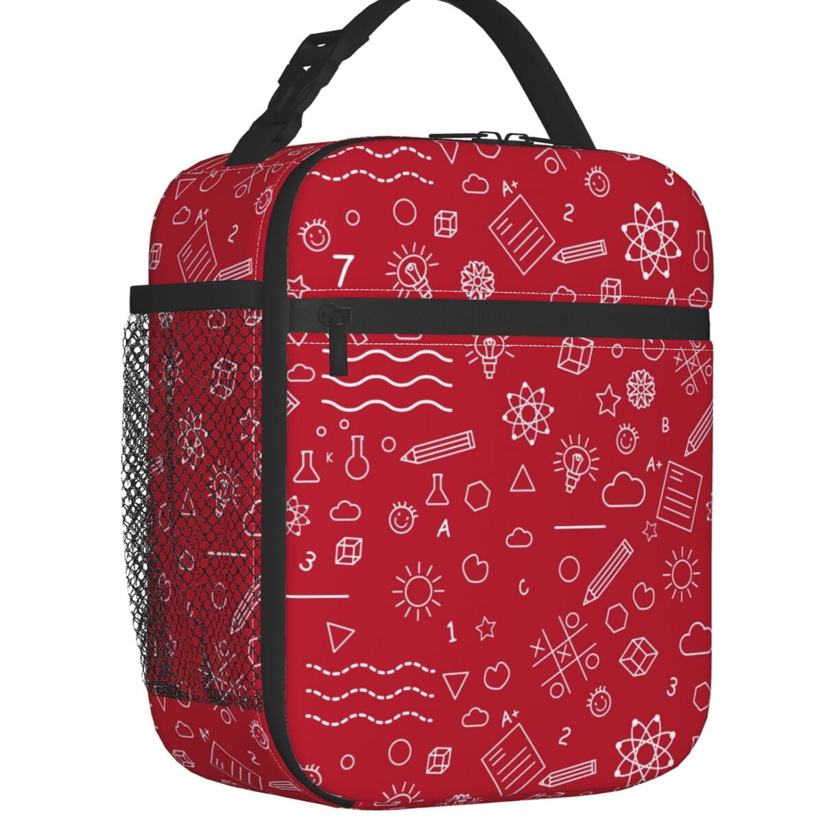 Back To School Pencils Art Insulated Lunch Bag for Women Leakproof ...