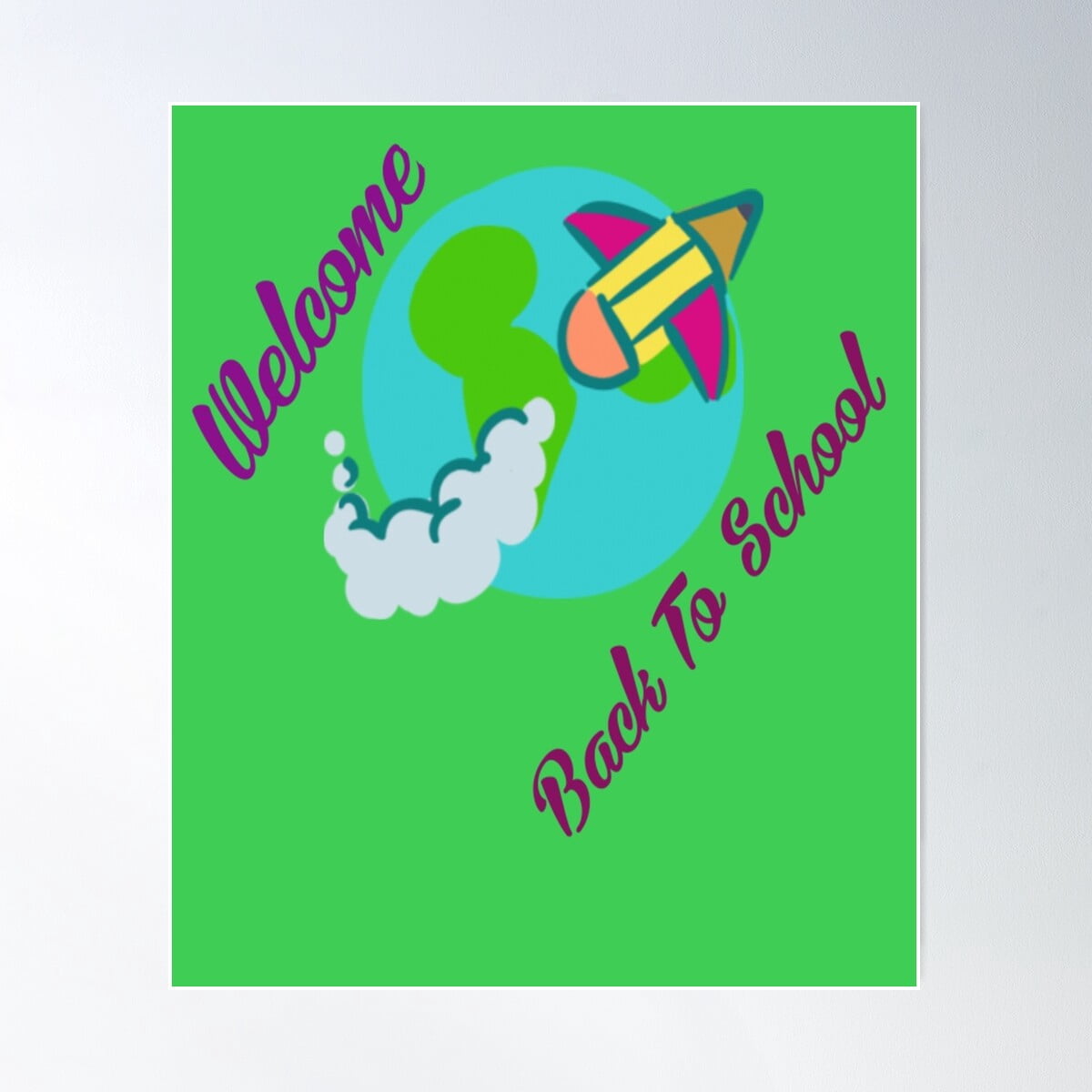 Back To School Poster Wall Art, Modern Wall Decor For Living Room ...