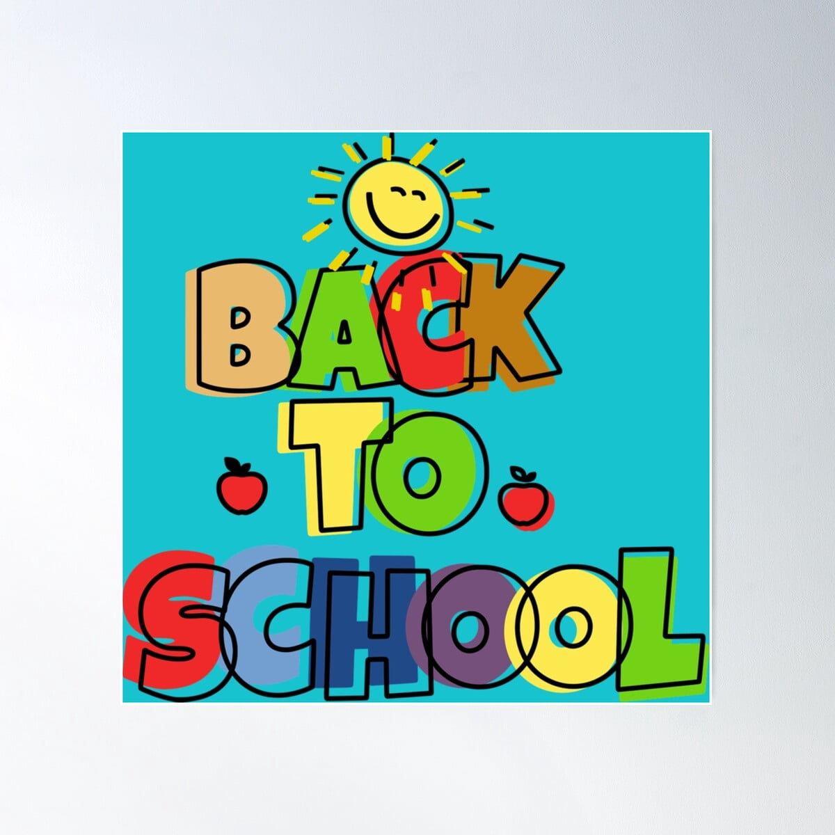 Back To School Poster Wall Art, Modern Wall Decor For Living Room ...