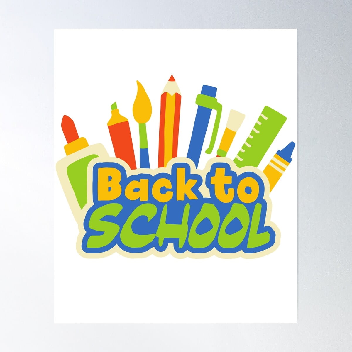 Back To School Poster Wall Art, Modern Wall Decor For Living Room ...