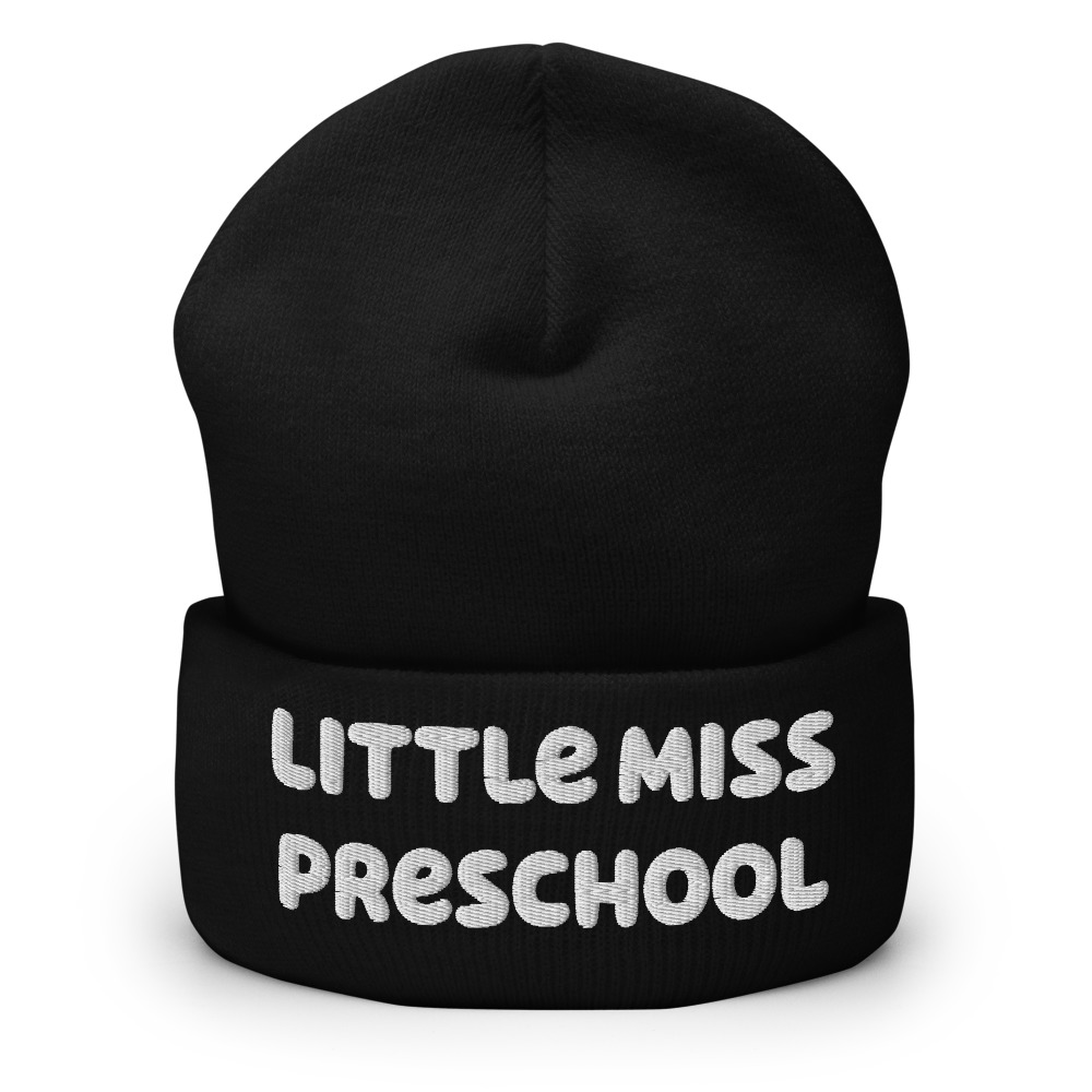 Back To School Pre-K Girls Cuffed Beanie, Little Miss Preschool ...