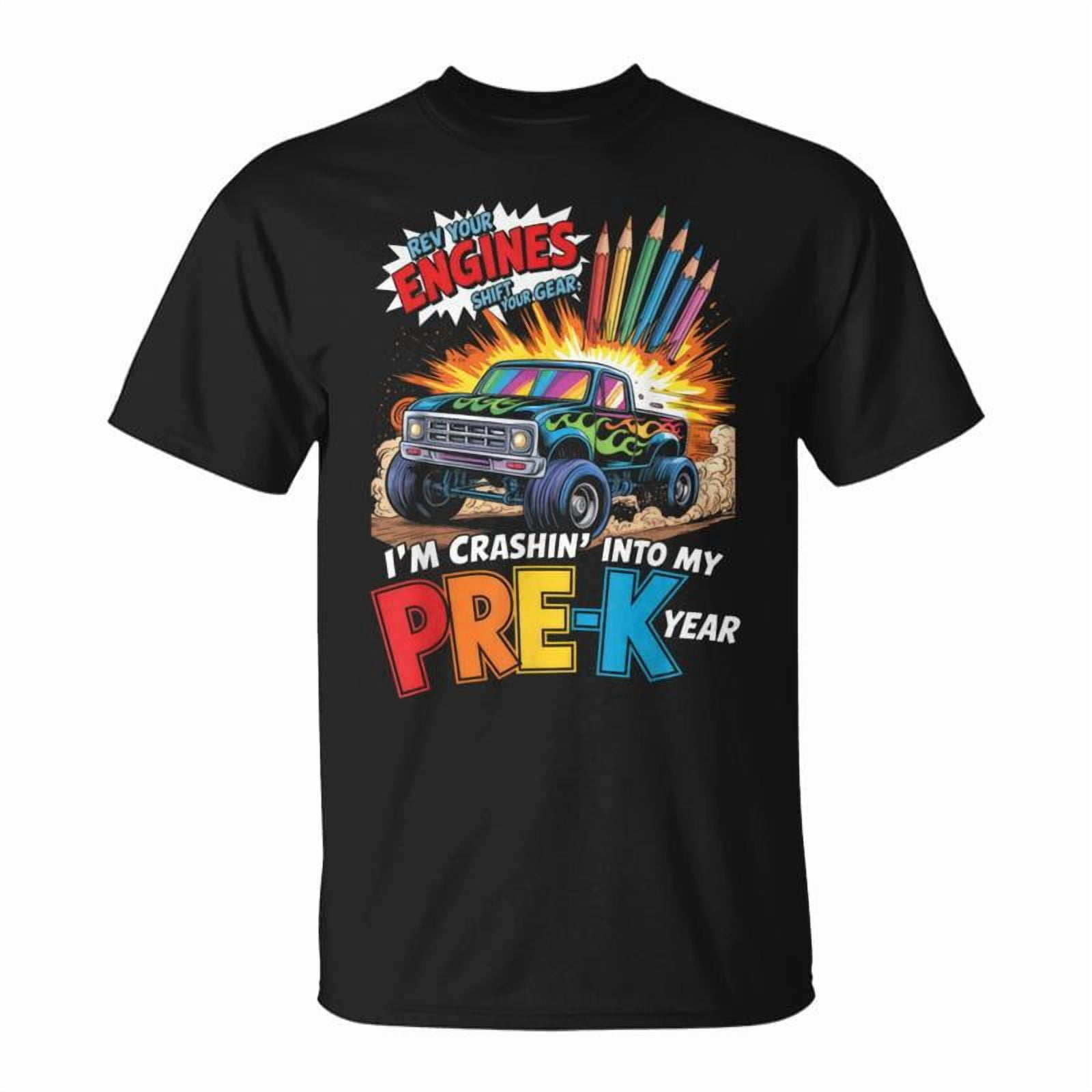 Back To School PreK Preschool Monster Truck First Day Boys TShirt ...
