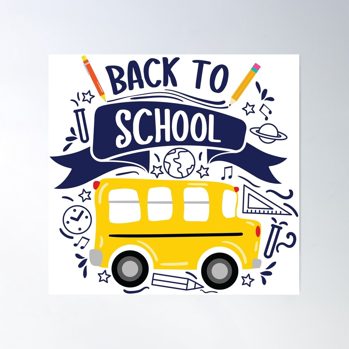 Back To School Preschool High School First Day Of School Poster Wall ...
