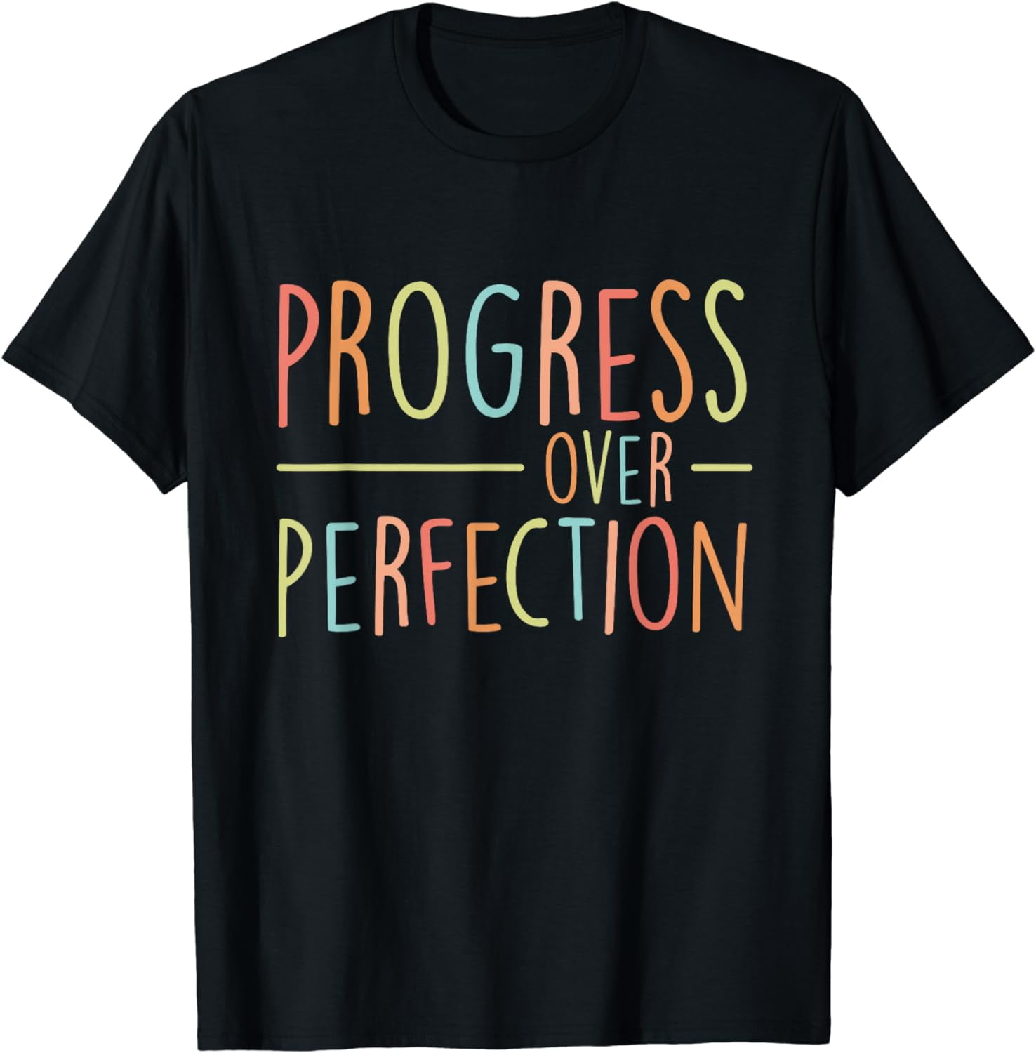 Back To School Progress Over Perfection Retro Teacher Gifts T-Shirt ...