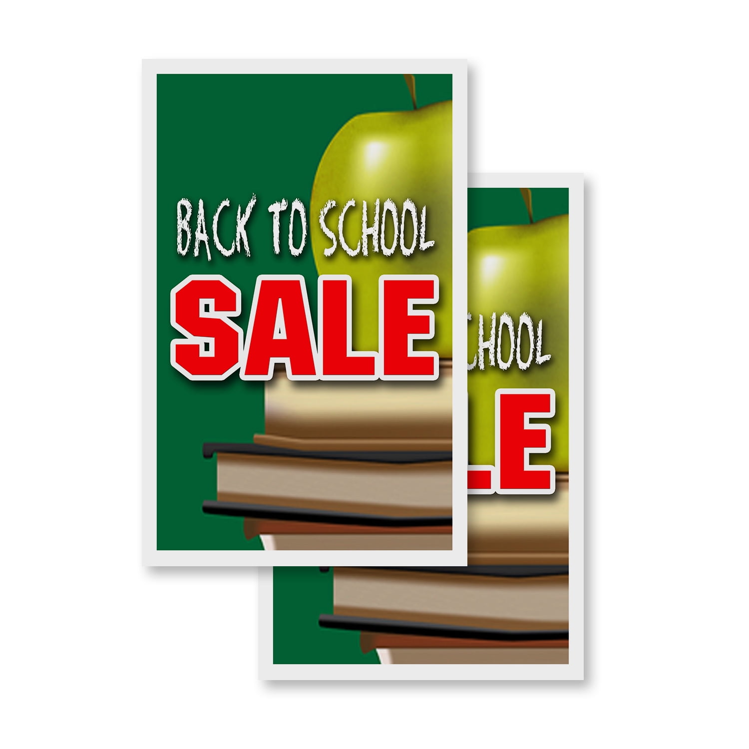 Back To School Sale (2-PACK) 24" x 36" Vinyl Decals | Sign Insert Peel ...