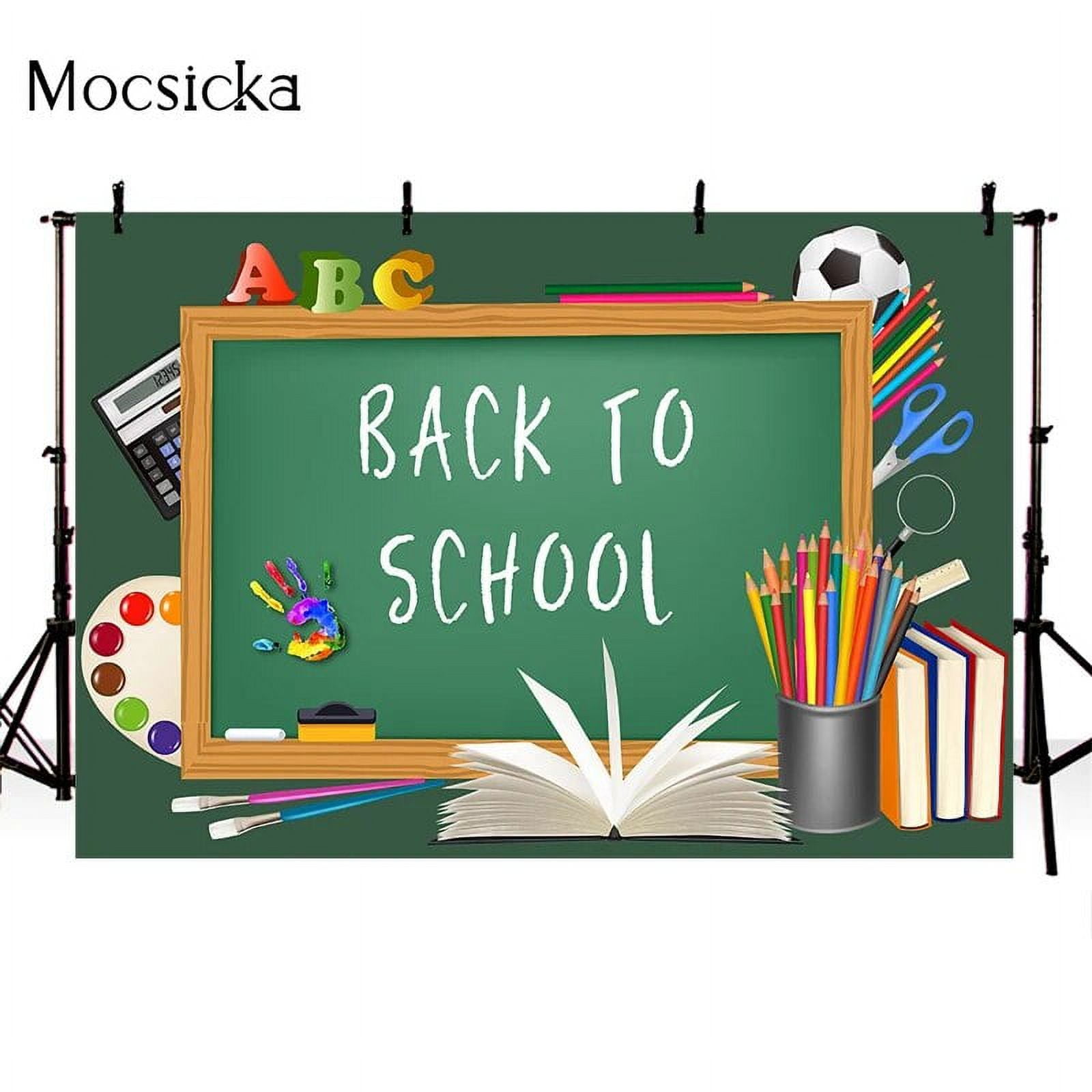 Back To School Season Photography Background Pencil Textbook Green ...