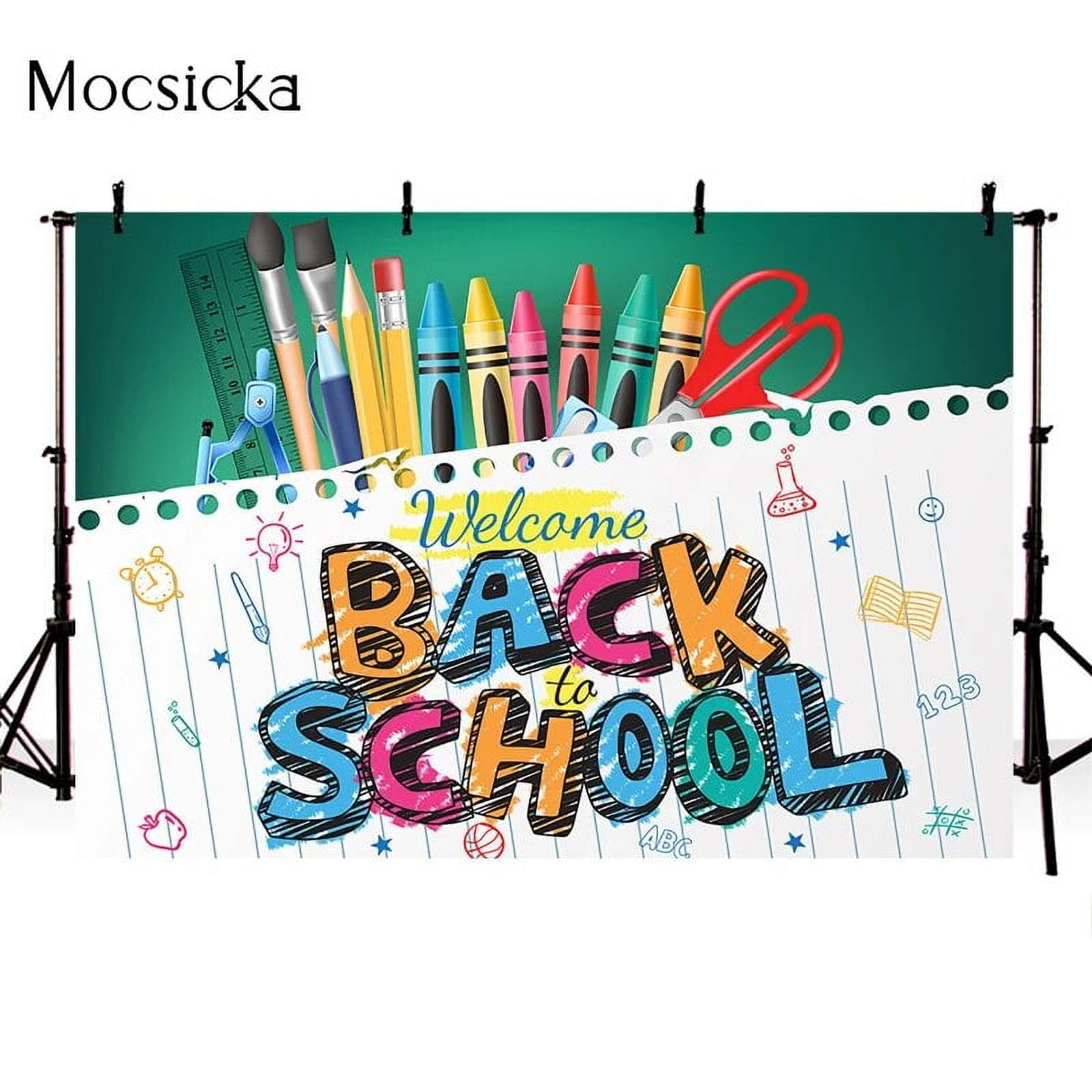 Back To School Season Photography Background Pencil Textbook Green ...