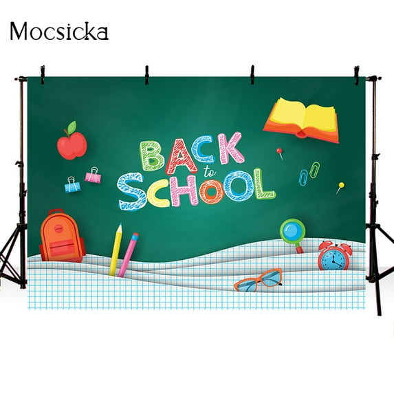 Back To School Season Photography Background Pencil Textbook Green ...