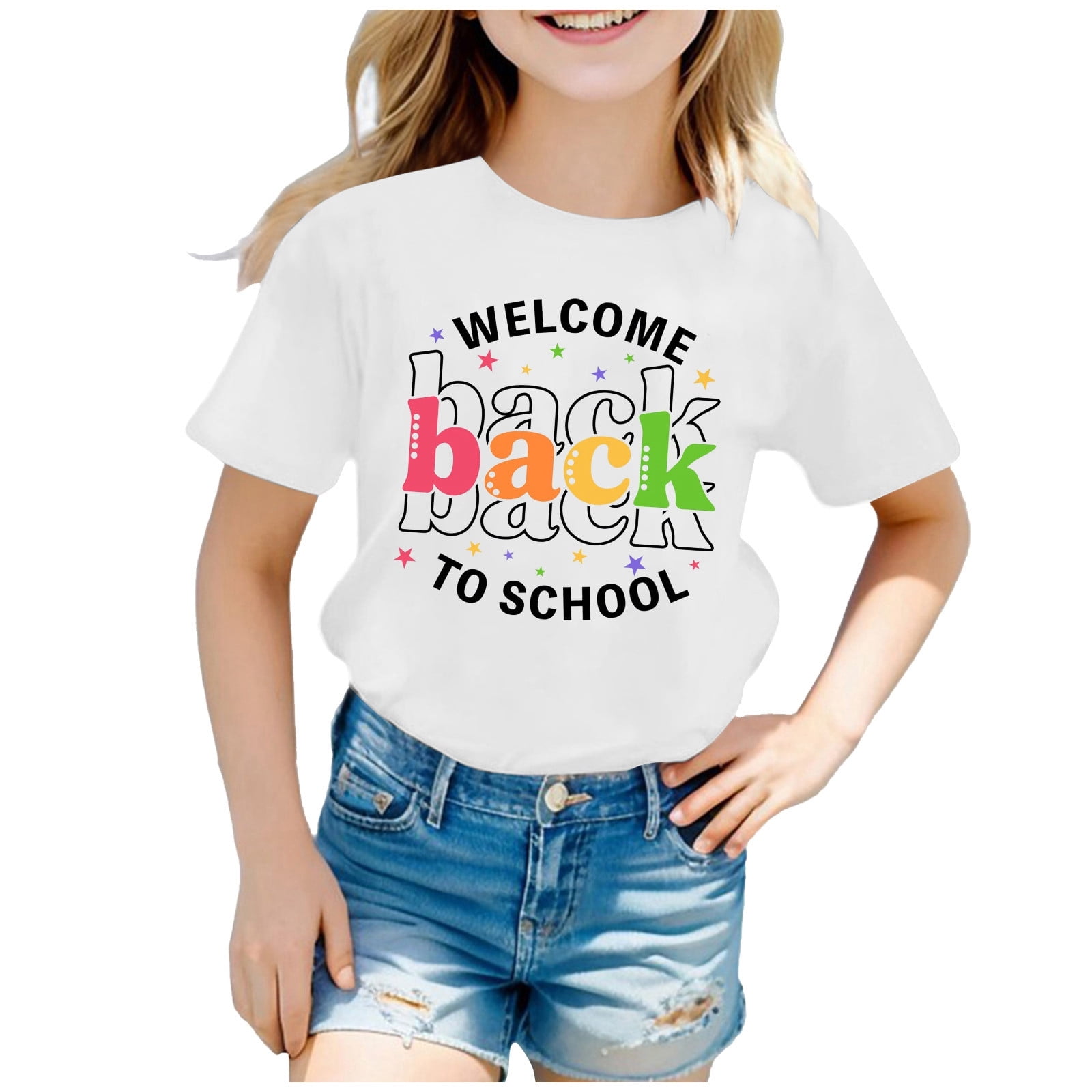 Back To School Shirt Kids Girl Hello Kindergarten First/second/third ...