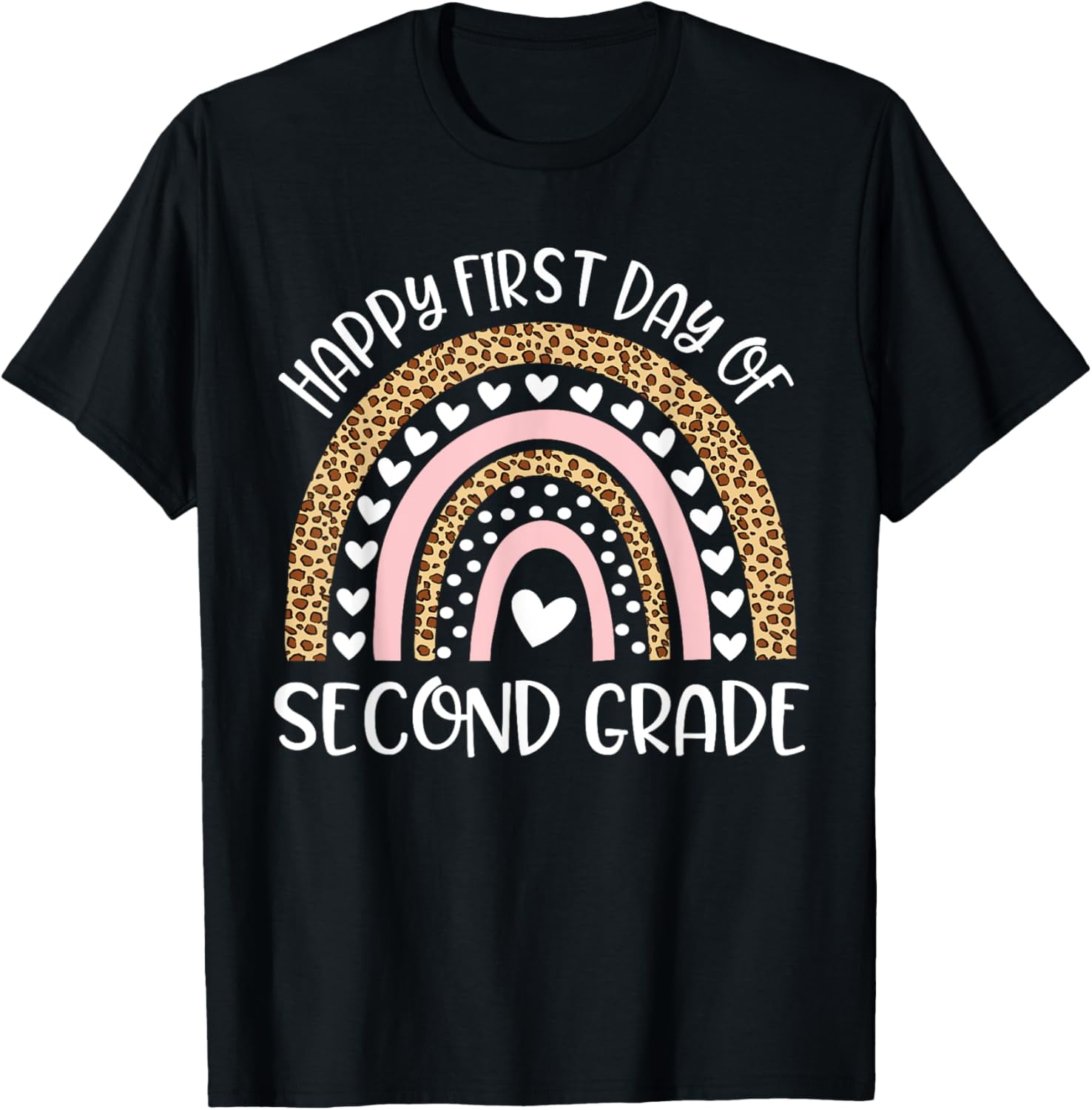 Back To School Shirt Rainbow Happy First Day Of Second Grade T-Shirt ...